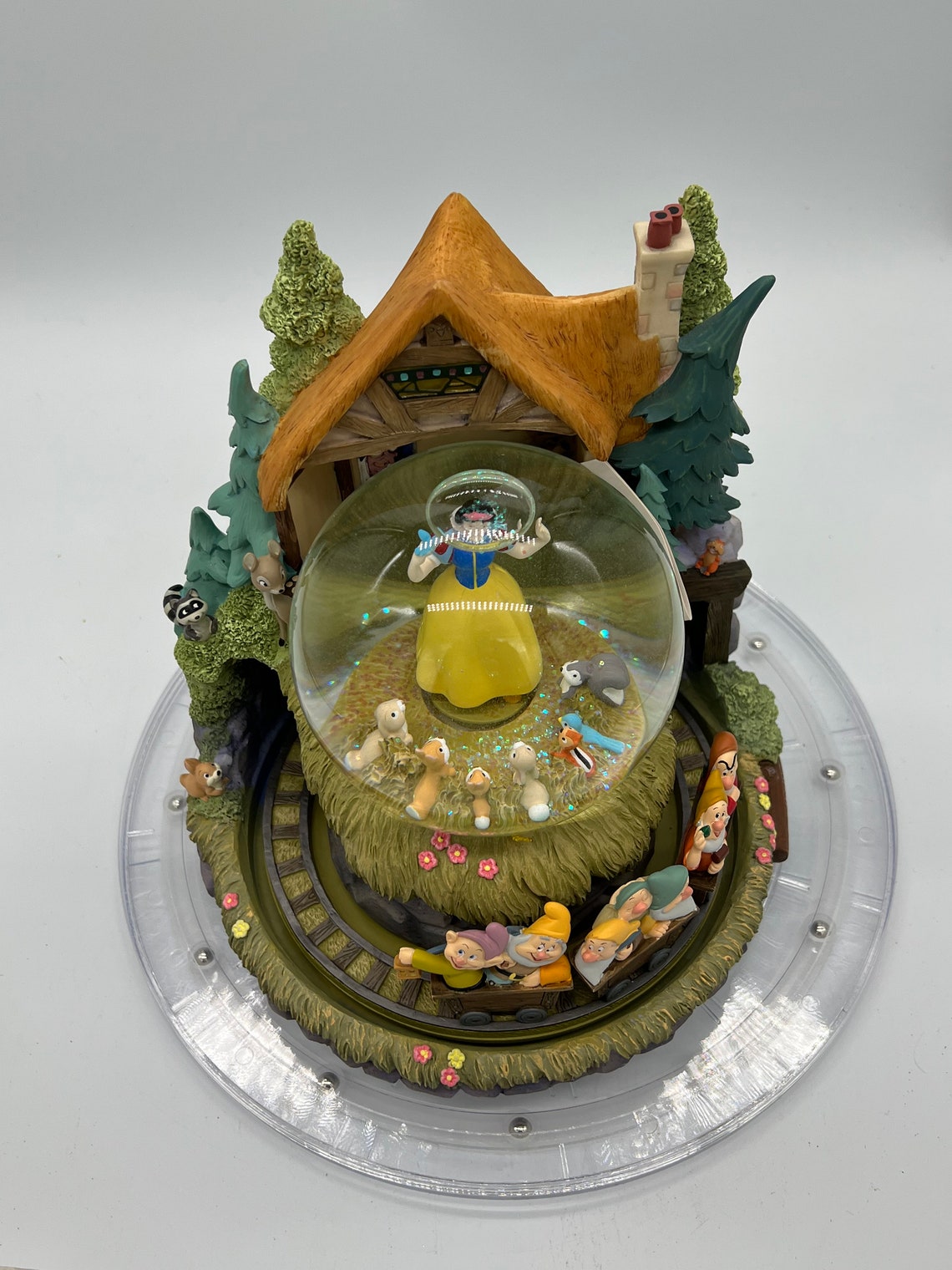 Vintage Snow White’s Cottage With Dwarfs in Mine Train Car. - Etsy