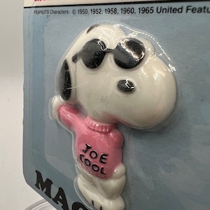 Vintage Peanuts Snoopy Cool Joe Refrigerator Magnet Mint in Pack. - Etsy