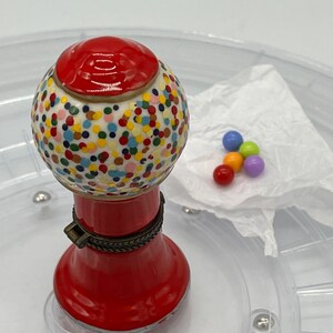 PHB Porcelain Gumball Machine Trinket Box With 5 Gumballs - Etsy