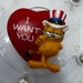 1980’s Rare Garfield Valentine Themed Refrigerator Magnet, “I Want You ...