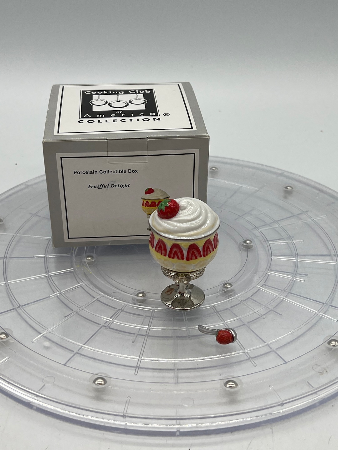 Fruit Delight PHB Porcelain Hinged Box With Spoon With Strawberry ...