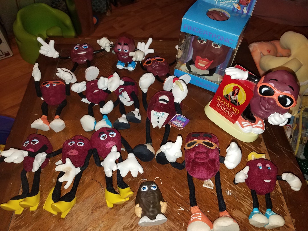 Vintage California Raisins Posable, Puppets, Bank, Wind up Toy. 80s ...