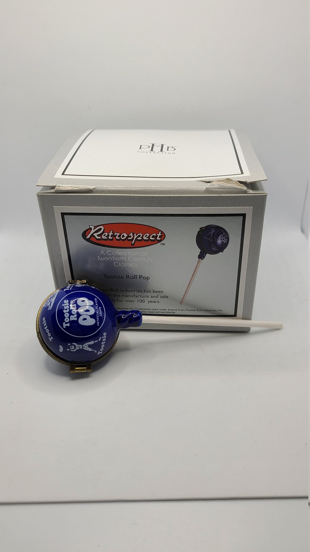 1998 Blue Tootsie Pop Porcelain Hinged Box With Original Box. - Etsy