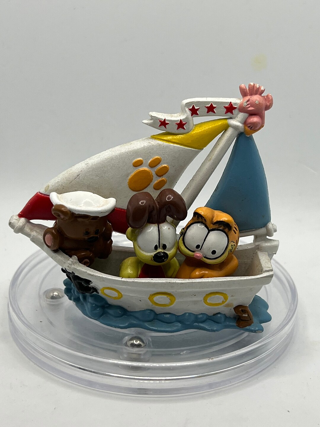 Vintage PAWS Garfield, Odie and Pooky Bear in Boat Refrigerator Magnet ...