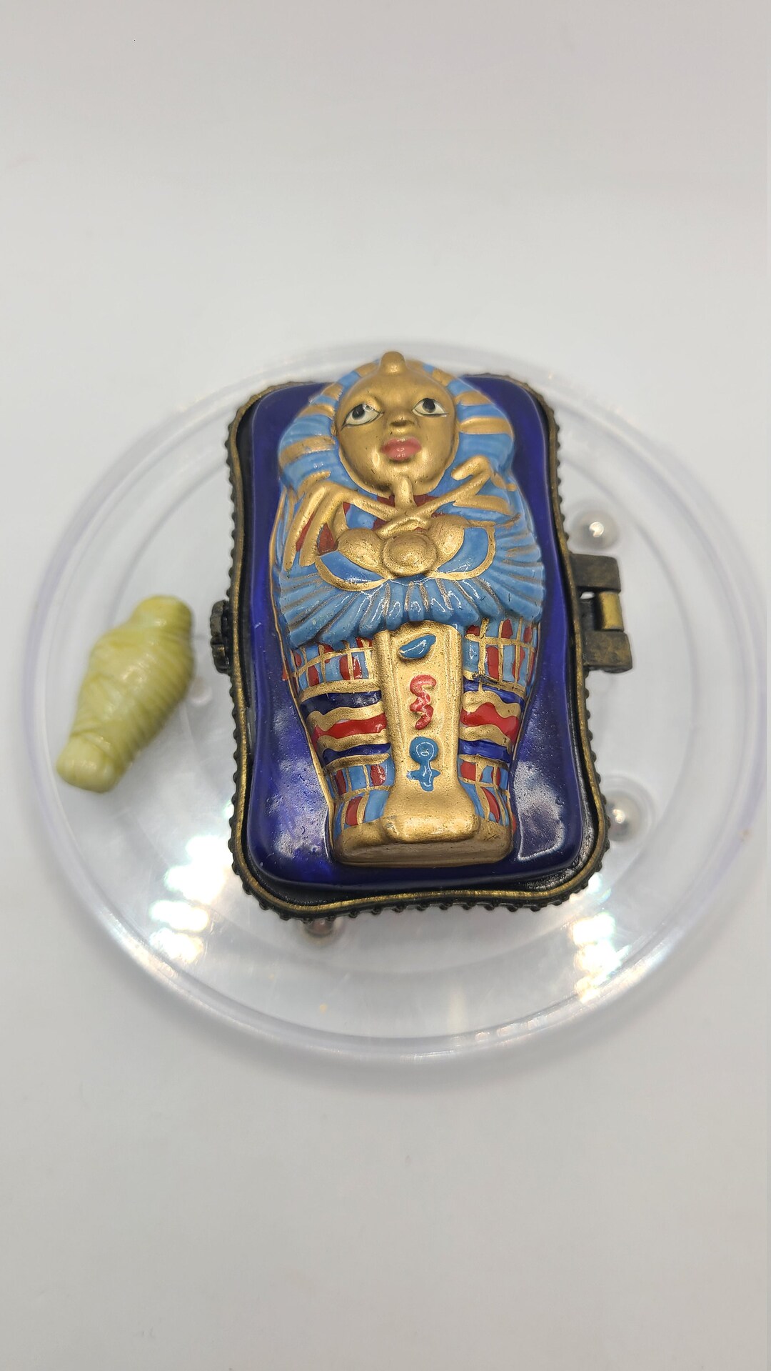 Egyptian Tomb Sarcophagus Porcelain Hinged Box With Mummy Trinket. - Etsy