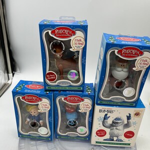 Rudolph Collectible Talk and Sing Figures. Rudolph, Santa, Hermey ...