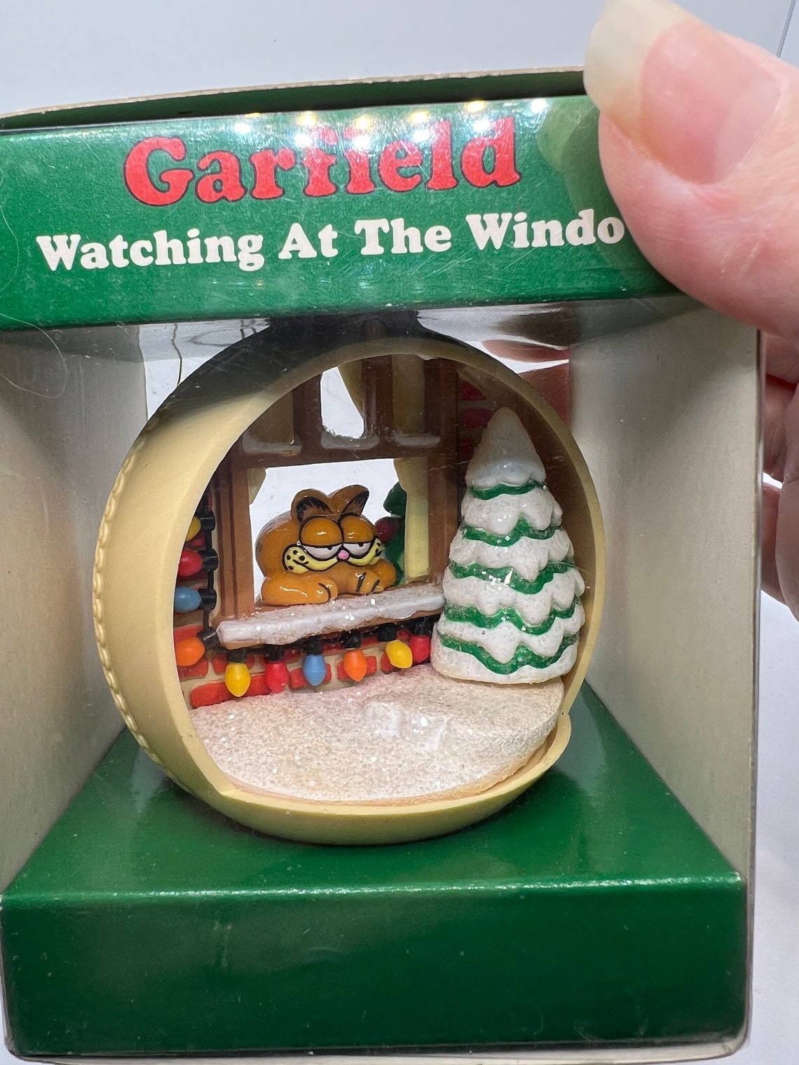 1978 Enesco Garfield “watching at the Window” Christmas Ornament. - Etsy