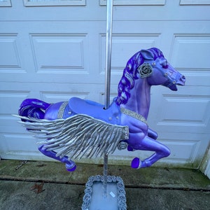 Pegasus Carousel Horse Purple With Silver Wings! Photo Prop! Party ...