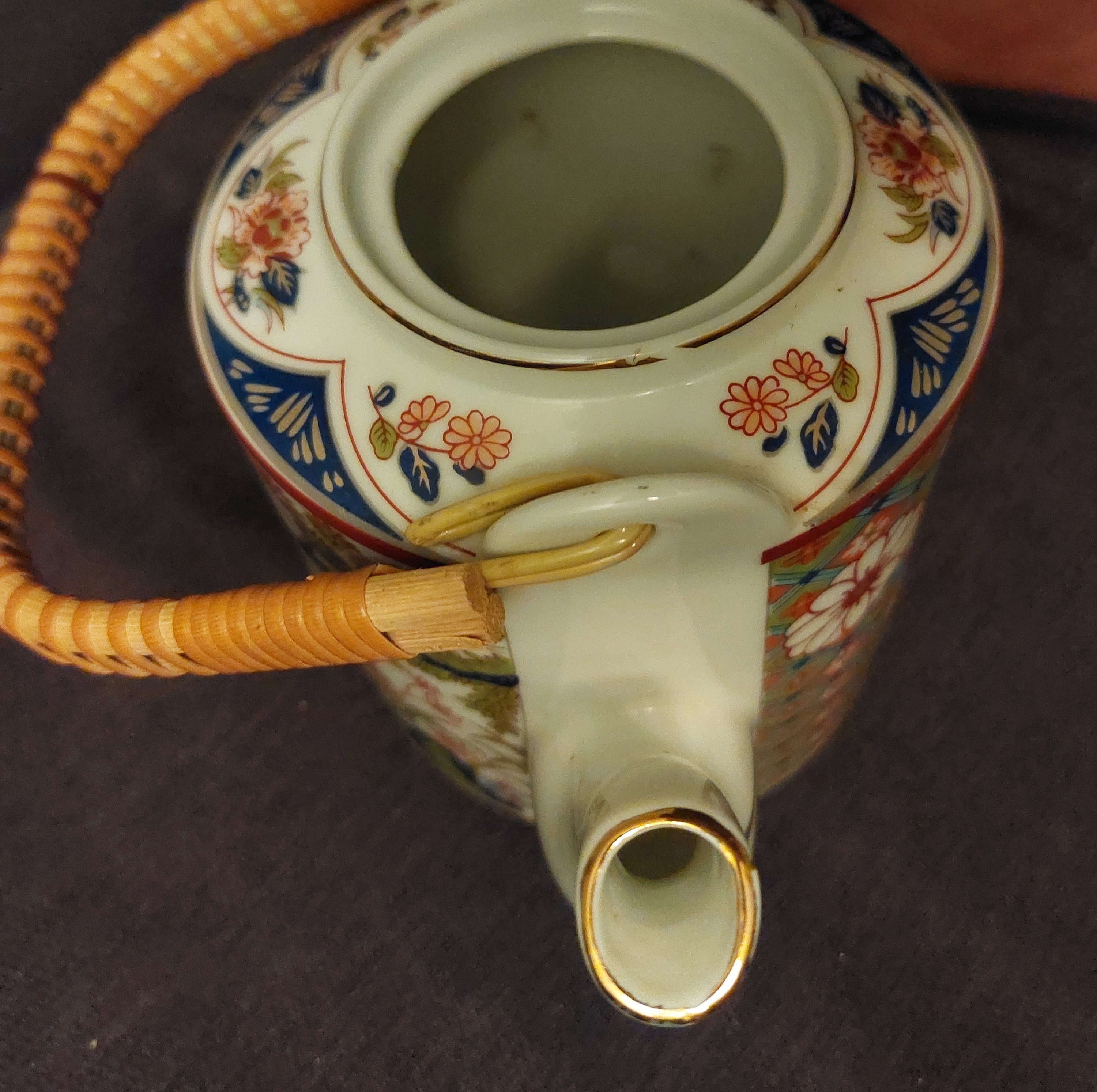 Imari Empress Teapot With Bamboo Handle - Etsy