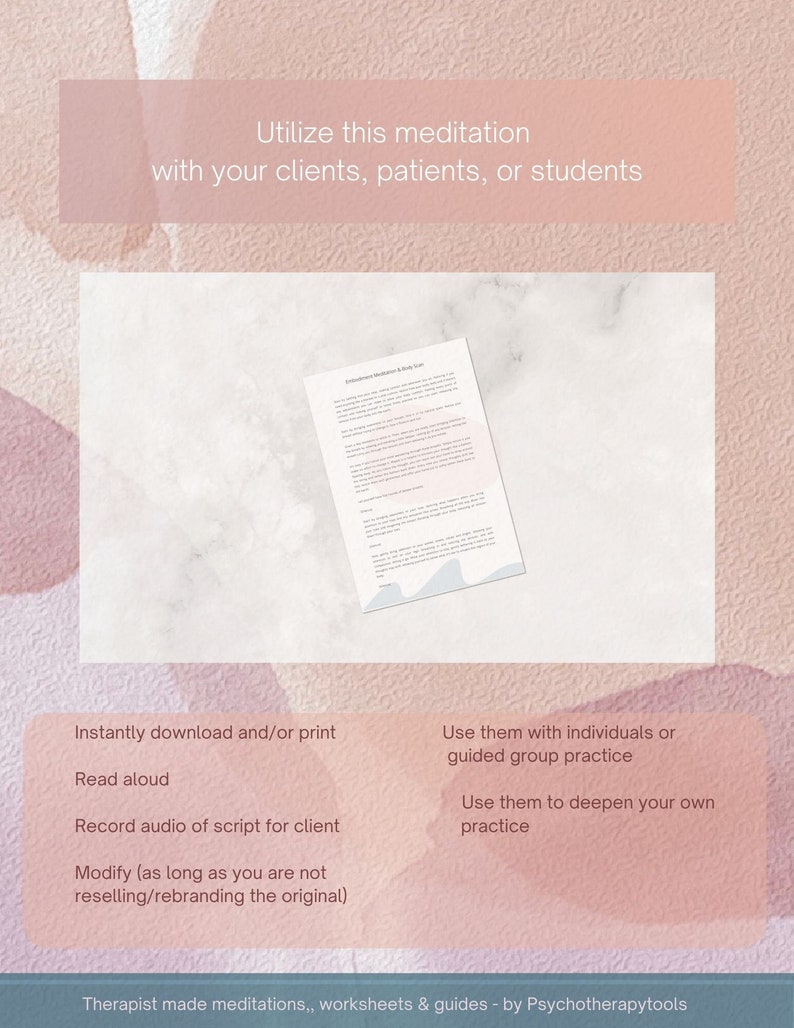 Embodiment Meditation Script, Body Scan Practice, Inclusivity, Somatic ...