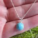 Sterling Silver Turquoise Necklace: Genuine Gemstone Pendant, December ...