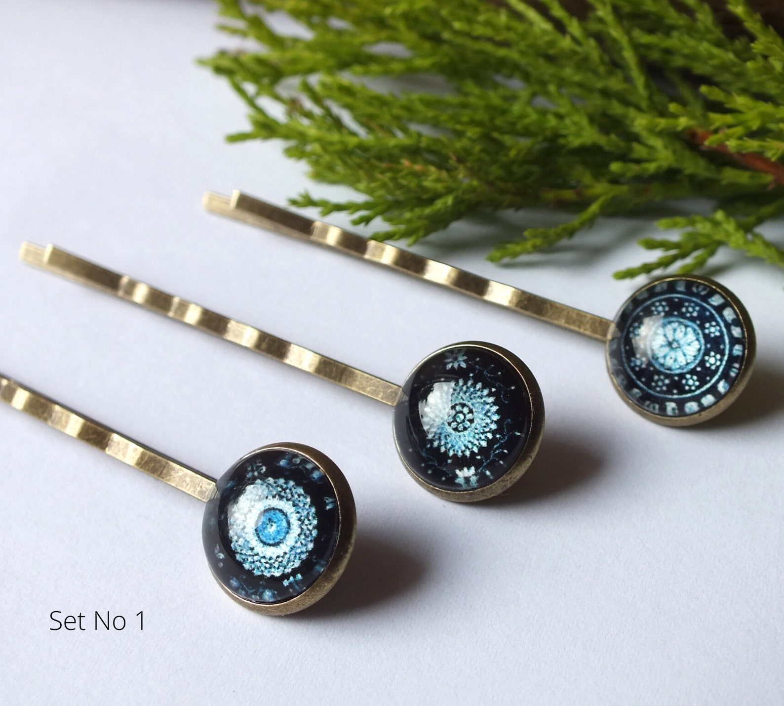 Hair Grip Bronze Hair Grip Set of 3 Hair Pin Hair Slide - Etsy