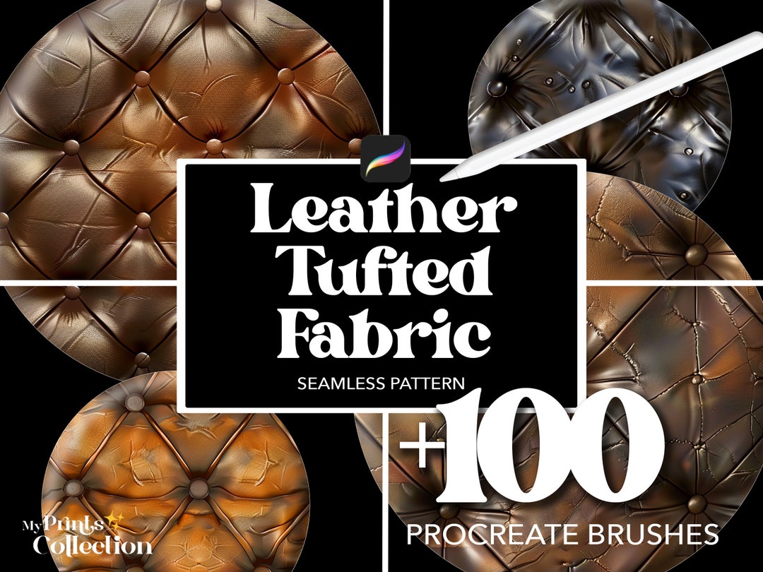 100+ Procreate Leather Tufted Brushes, Abstract Seamless Pattern ...