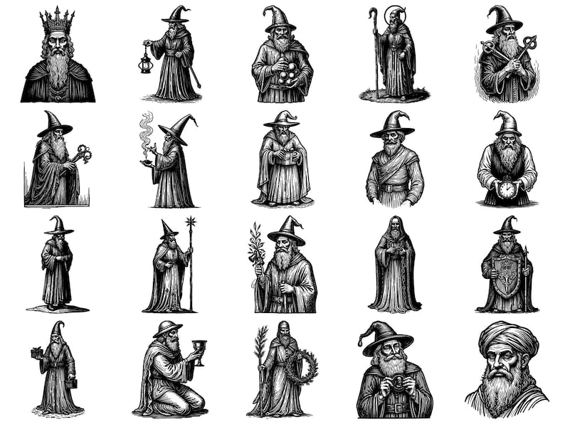 Wise Men Woodcut PNG Bundle – 100+ Cricut & Silhouette Files, SVG, DXF ...