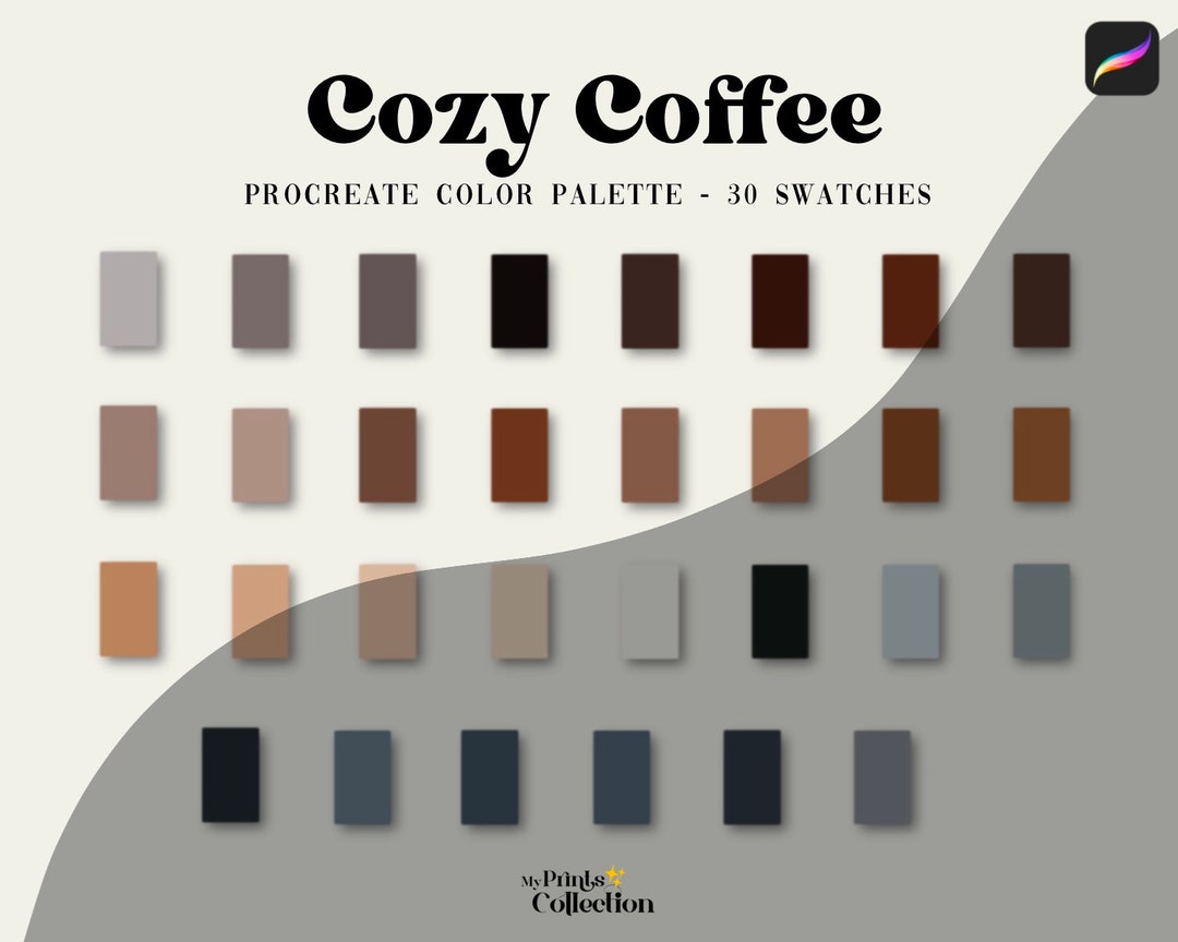 Cozy Coffee Procreate Color Palette Swatches, Digital Color Download ...