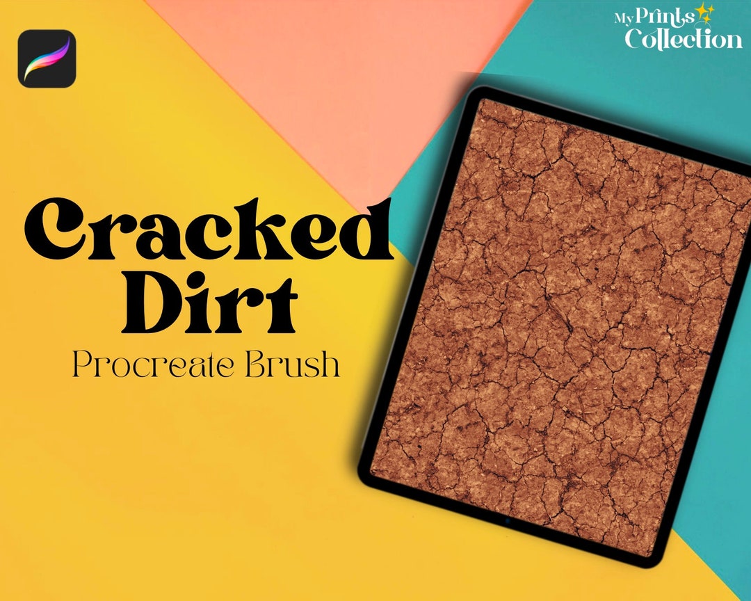 Cracked Dirty Ground Procreate Single Brush, Cracked Floor, Concrete ...