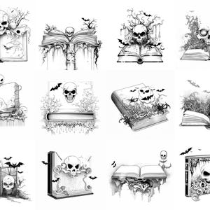 100+ Procreate Spooky Book Stamps, Halloween Spooky Horror Supernatural ...