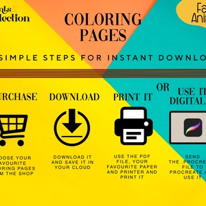 Farm Animals Coloring Book | 100 Pages | Printable | Procreate Coloring ...