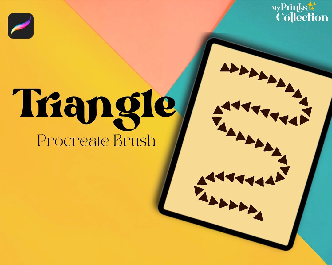 Triangle Single Procreate Brush | Triangle Doodle | Stitches | Seamless ...