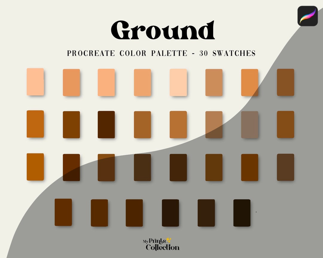 Ground Procreate Color Palette, 30-color Swatch Set for Ipad, Digital ...