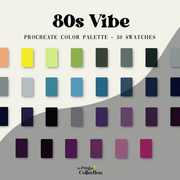 80s Color Palette - Etsy
