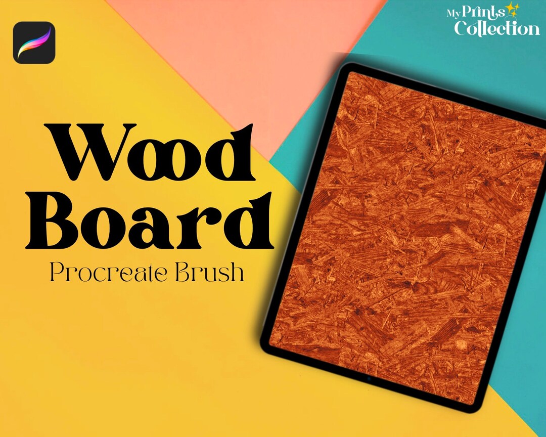 Procreate Wood Board Single Brush, Woody Grain Seamless Pattern Texture ...