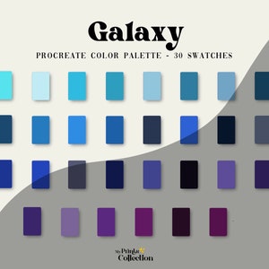 Galaxy Procreate Color Palette, 30-color Swatch Set for Ipad, Digital ...