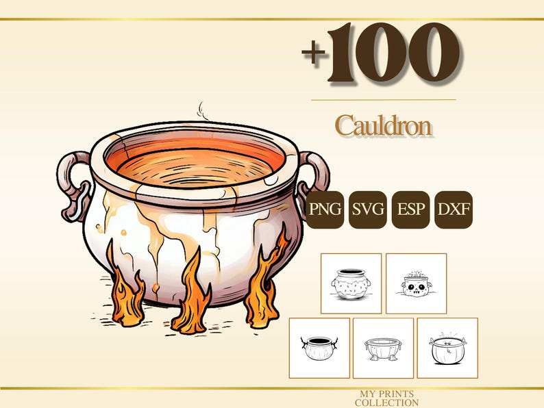 Cauldron Halloween PNG Bundle – 100+ Cricut & Silhouette Files, SVG ...