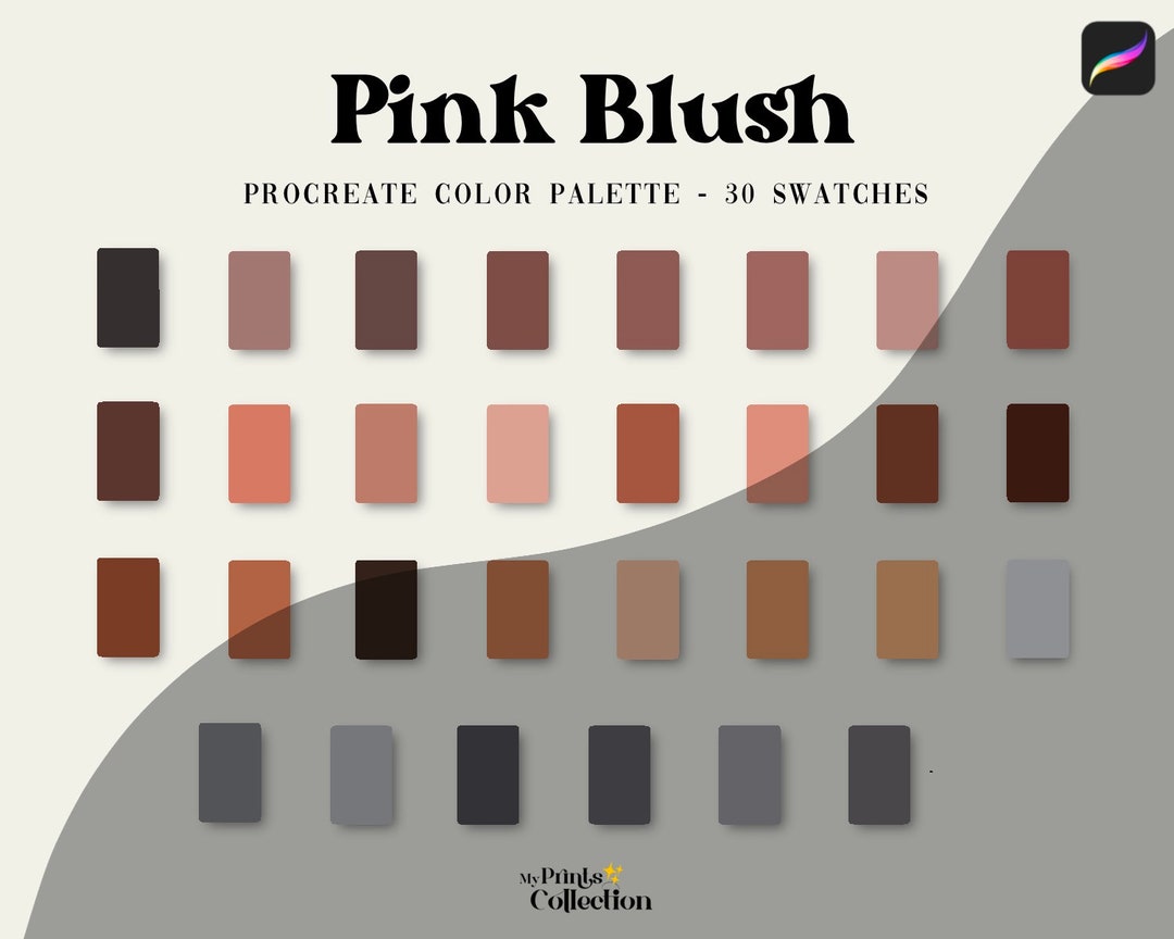 Pink Blush Procreate Color Palette Swatches Digital Color Download