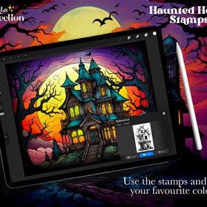 100+ Procreate Haunted House Stamps, Horror Halloween Spooky Fantasy ...