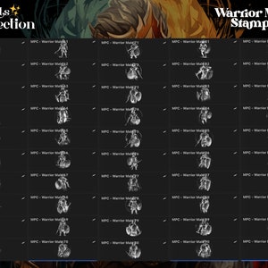 100+ Procreate Warrior Male Stamps, Fantasy Creatures DND Magical ...