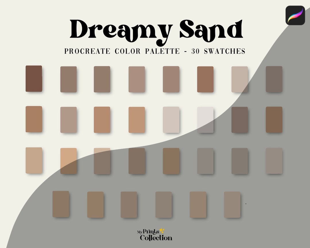 Dreamy Sand Procreate Color Palette Swatch, Digital Color Download ...