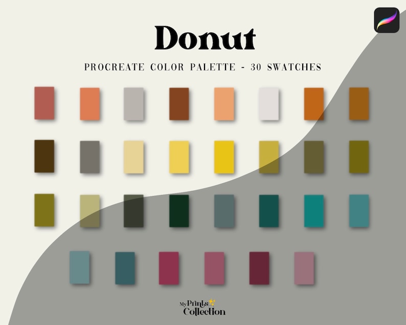 Donut Procreate Color Palette Swatches Digital Color - Etsy