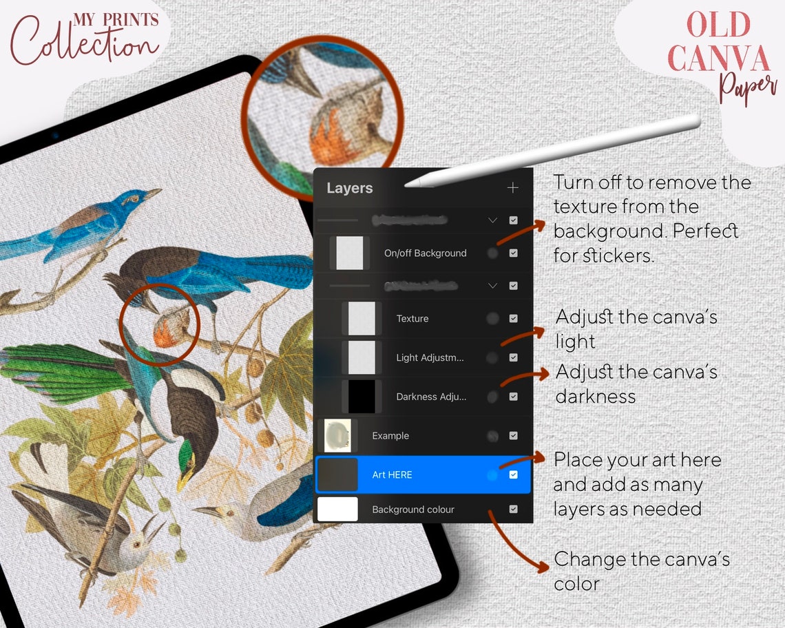 Procreate Old Paper Canva: Realistic Digital Texture (PDF) - Etsy