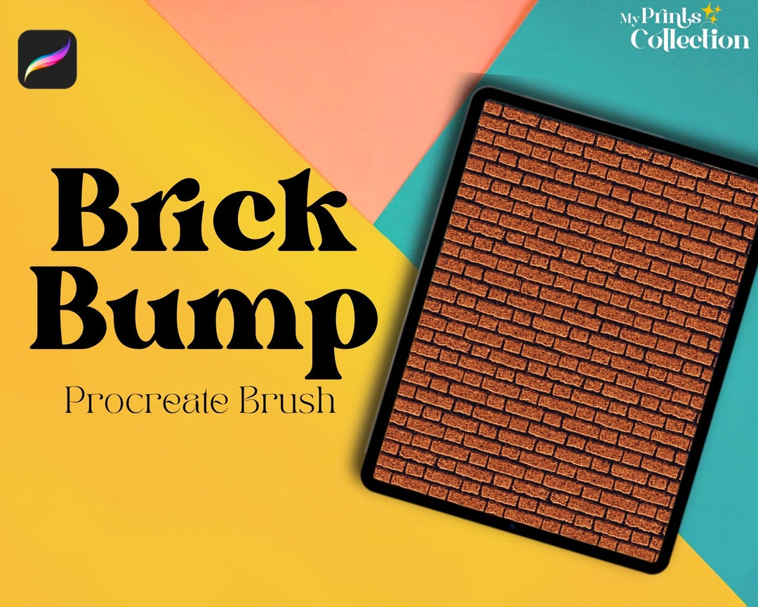 Brick Pump Procreate Single Brush, Seamless Border Texture, Pattern ...
