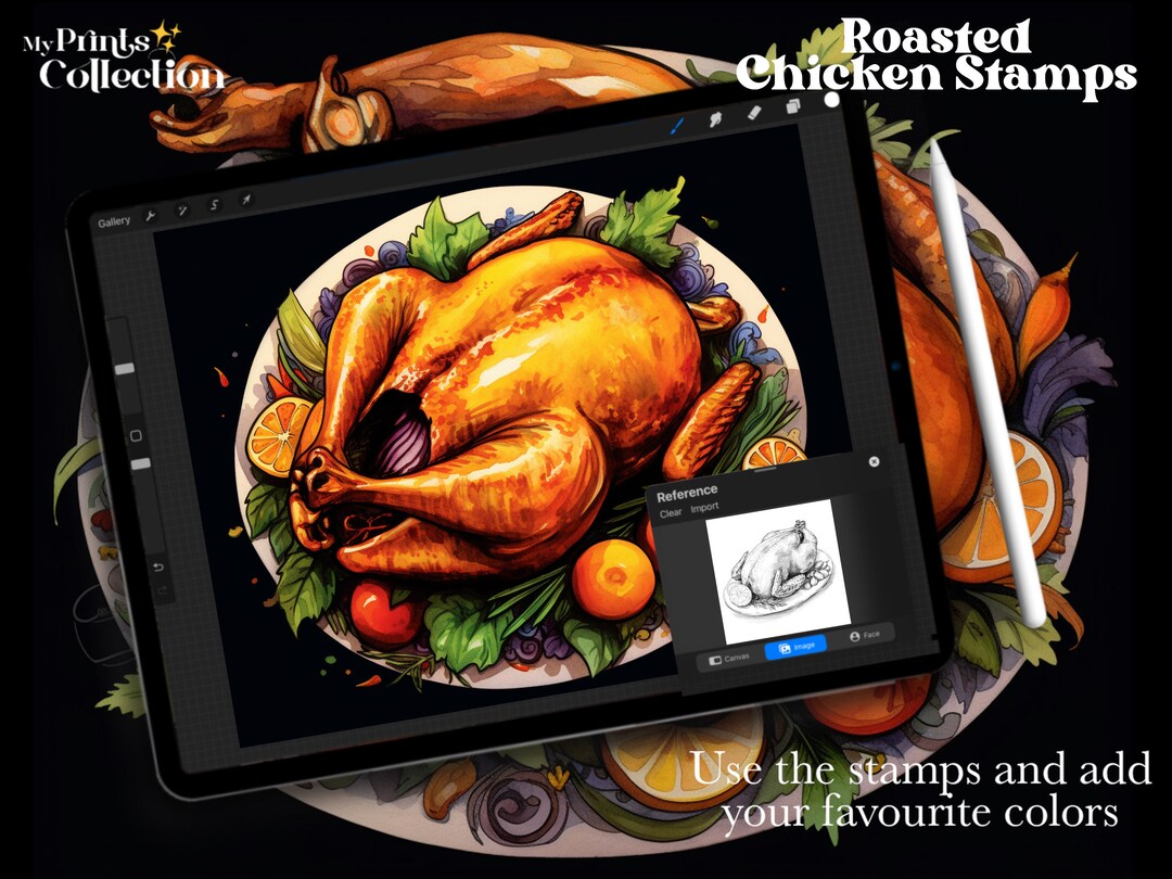 100 Procreate Roasted Chicken Stamps Culinary Bakery - Etsy