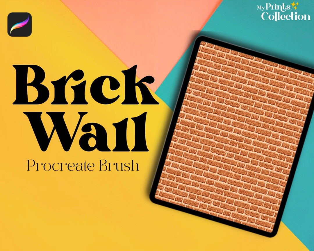 Brick Wall Procreate Single Brush, Seamless Wall Texture Pattern, Floor ...