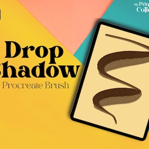 Drop Shadow Calligraphy Single Procreate Brush | 1 Brush | Lettering ...
