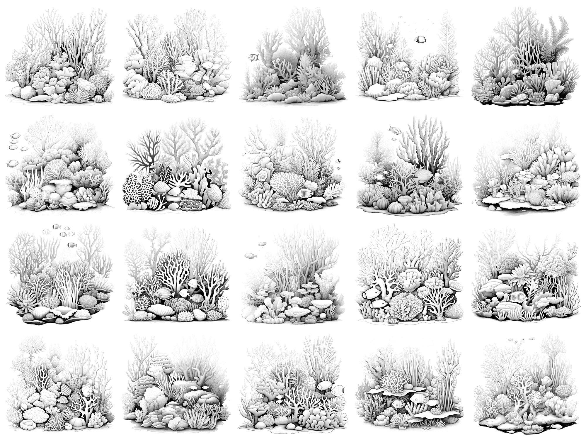 Coral Reef PNG Bundle – 100+ Cricut & Silhouette Files, SVG, DXF, Eps ...