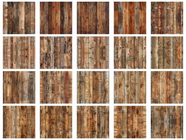 Rustic Wood Panel Procreate Texture Brush & Photoshop PAT Pattern - 100 ...