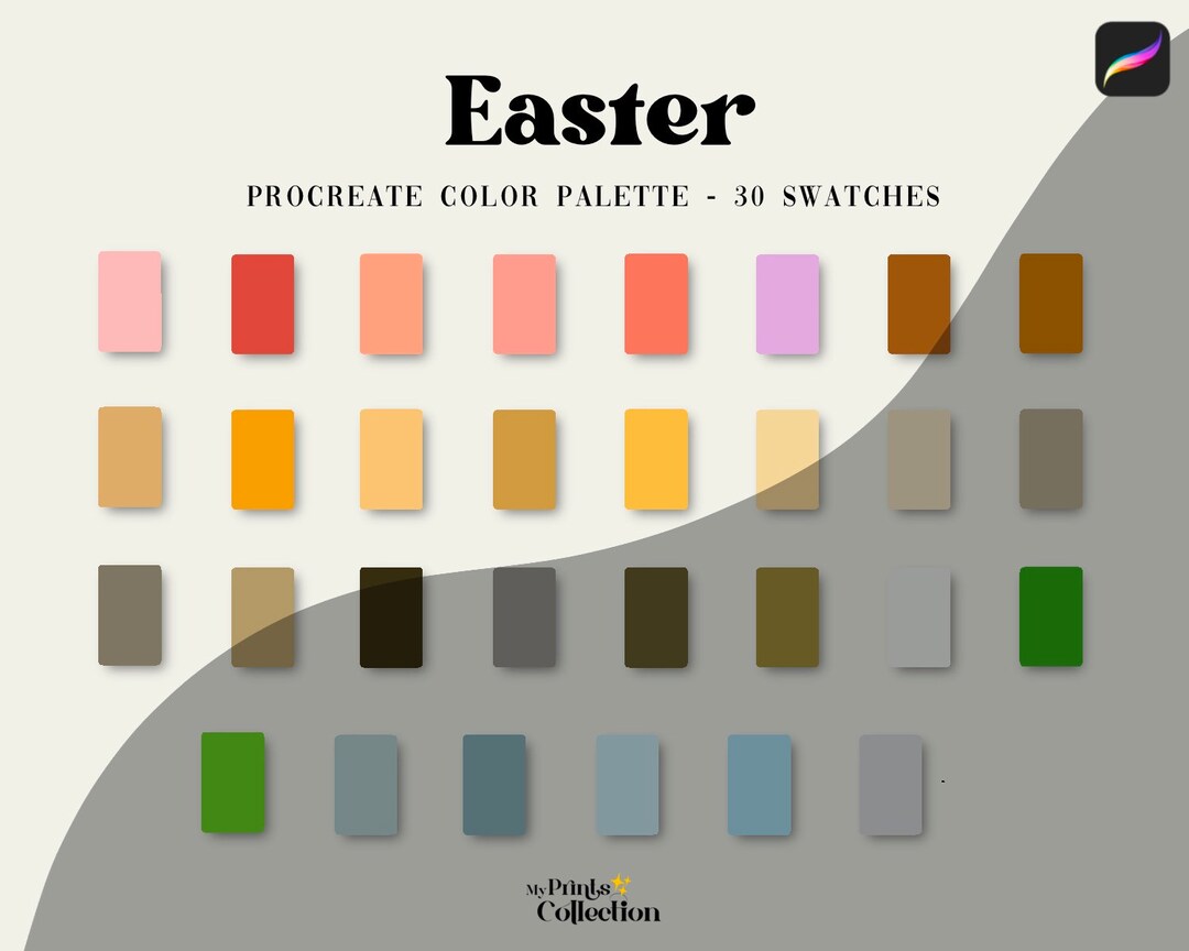 Easter Procreate Color Palette Swatch, Digital Color Download, Seasonal ...
