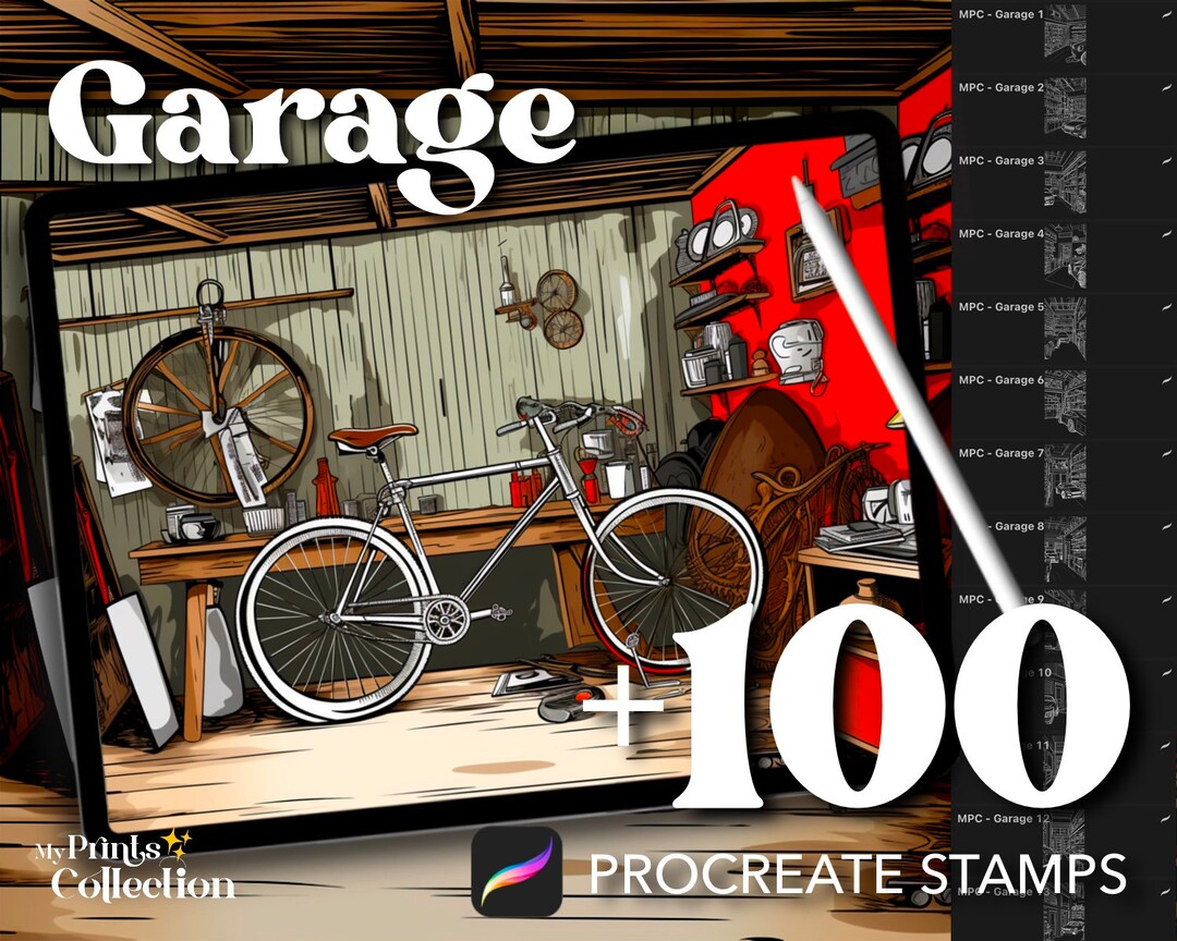 100+ Procreate Garage Stamps, House Interior Design Sketch Illustration ...