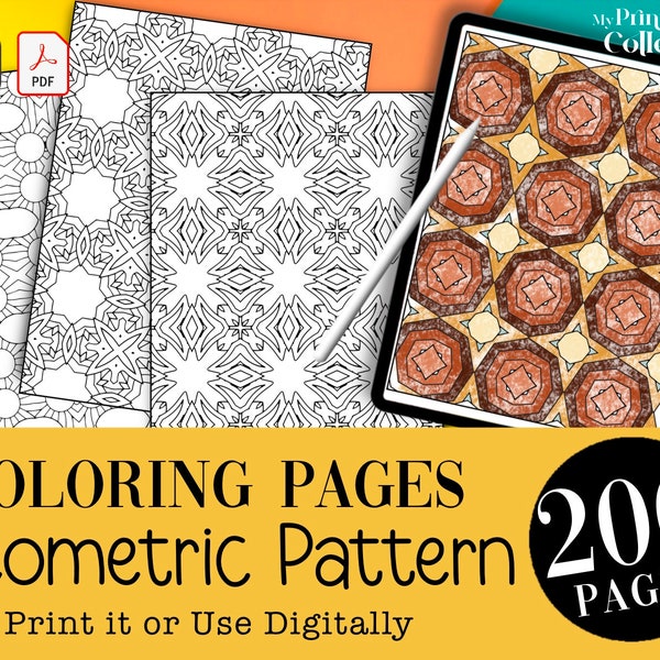 Zentangle Coloring Pages - Etsy