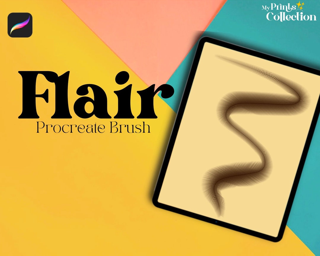 Flair Calligraphy Single Procreate Brush | 1 Brush | Lettering ...