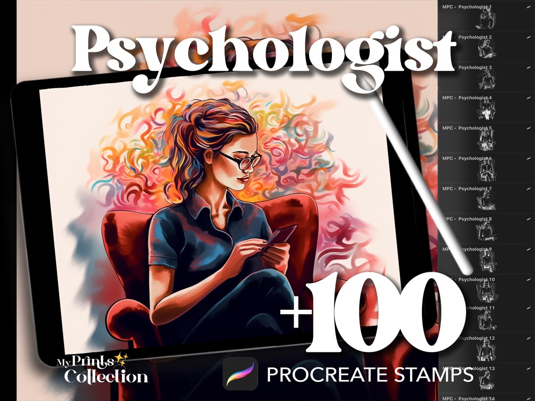 100+ Procreate Psychologist Stamps: Figure Pose Guide (digital Download ...