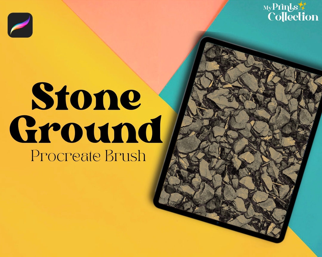 Stone Ground Procreate Single Brush, Cracked Floor, Concrete, Rocky ...