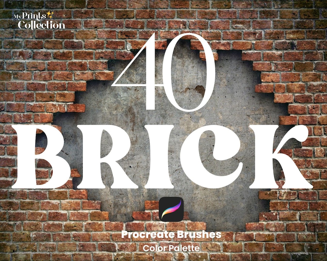Brick Procreate Set | 40 Seamless Brushes | Pavement | Wall | Floor ...