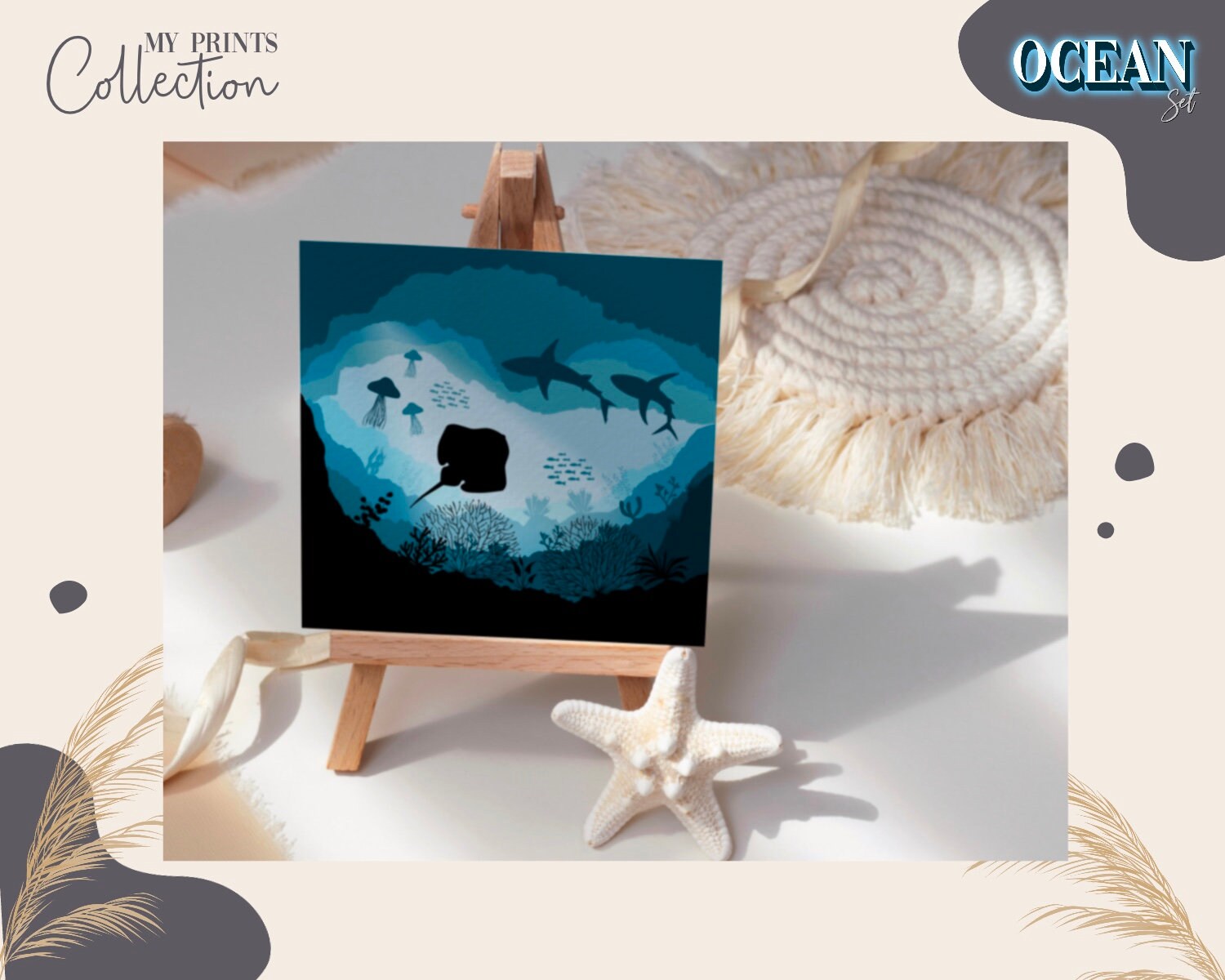 Ocean Procreate Set | 150 Stamps | Underwater | Ocean Animal ...