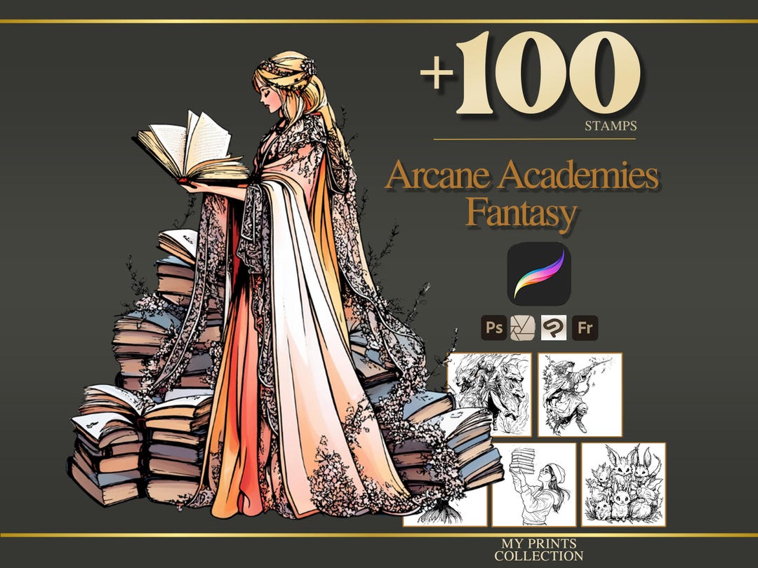 Arcane Warrior Realistic Procreate Stamps & Photoshop Brushes – 100 ...