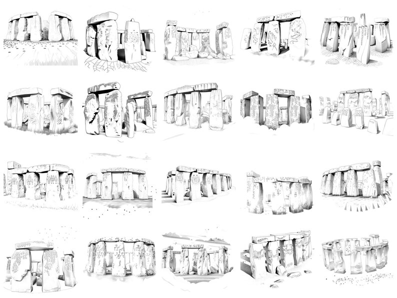 Stonehenge Photoshop Brushes & Procreate Stamps – 100+ Place House ...